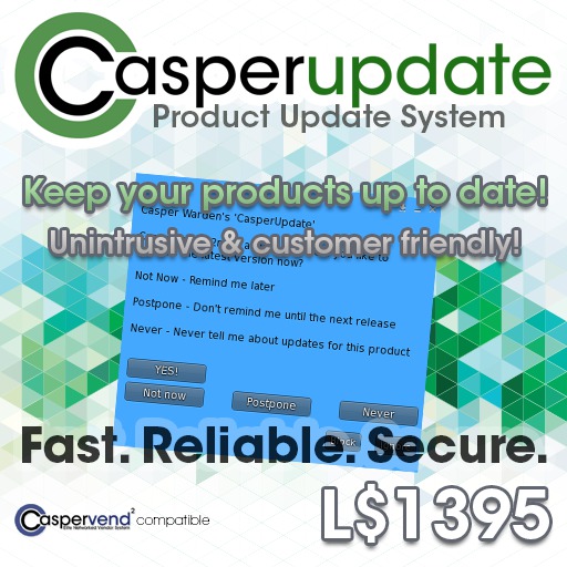 [CasperVend 2] CasperUpdate v1.0 で製品を常に最新に！あなたの製品を簡単アップデート [Second Life ...